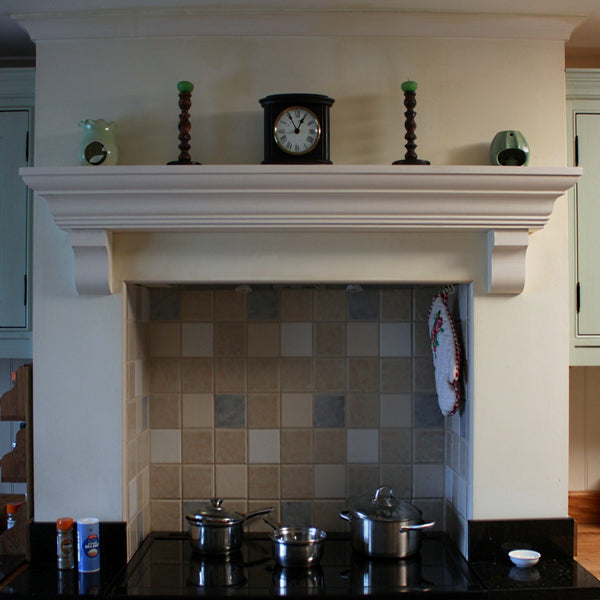 Victorian Style Solid Wood Mantel Piece, Floating Shelf with Corbels ...