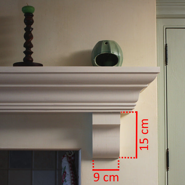 Victorian Style Solid Wood Mantel Piece, Floating Shelf with Corbels ...